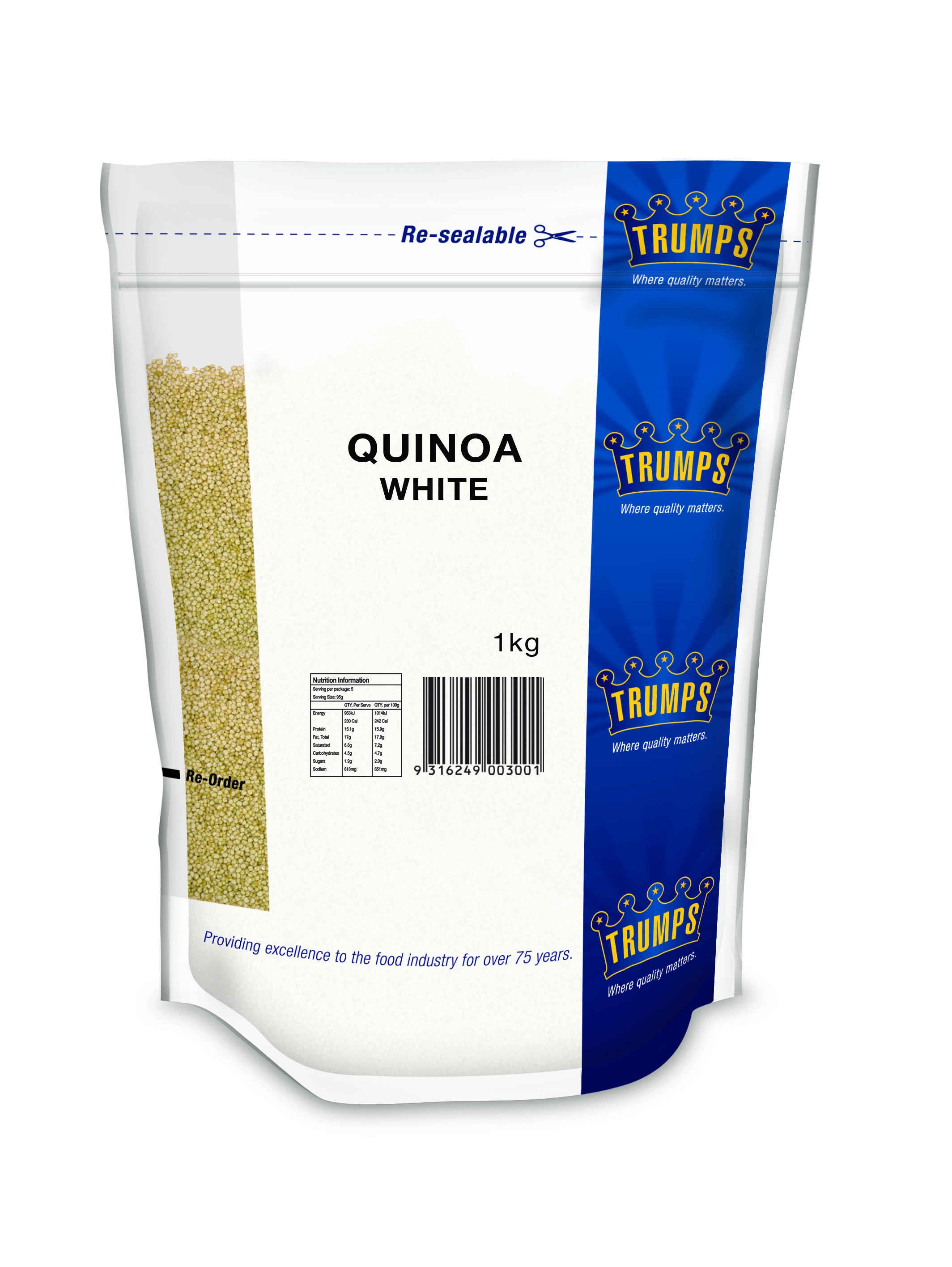 Trumps | QUINOA WHITE CONVENTIONAL 1KG (10x1KG)